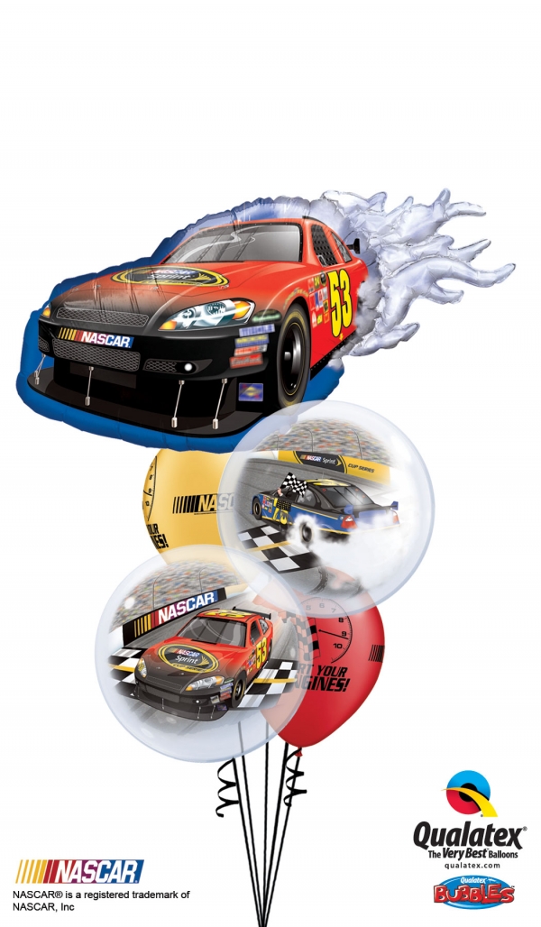 Nascar Bouquet balloons vancouver JC Balloon Studio