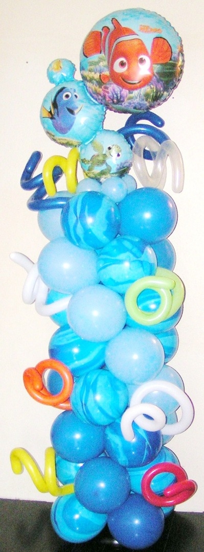 Nemo Balloon Column 14 balloons vancouver JC Balloon Studio