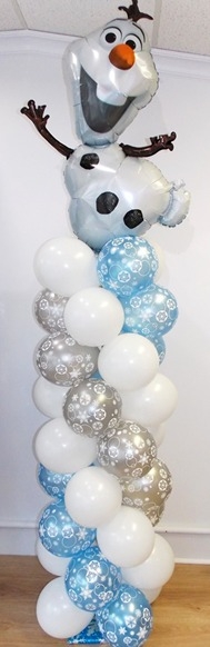Frozen Olaf Balloon Column 22 balloons vancouver JC Balloon Studio