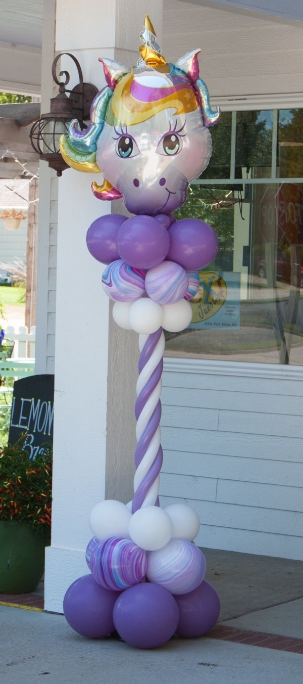Outdoor Caticorn Birthday Balloon Column balloons vancouver JC Balloon ...