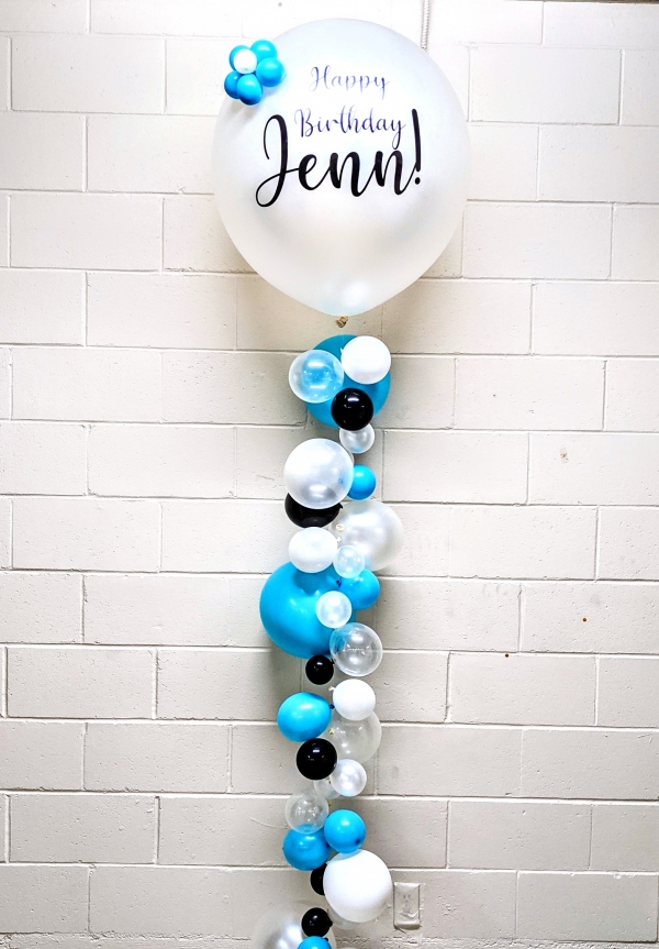 Pamela's 36 Inch Latex Custom Print Bubble Strand With Flower balloons ...