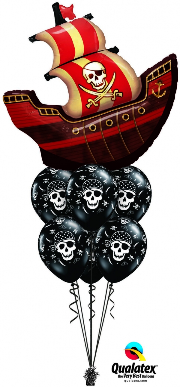 Pirate Bouquet 5 balloons vancouver JC Balloon Studio