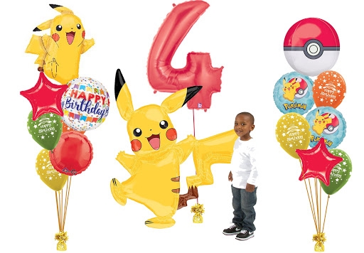 Pokemon Pikachu Balloon Set 4 balloons vancouver JC Balloon Studio