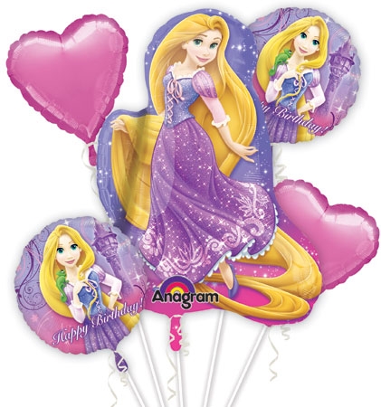 Rapunzel Birthday Bouquet 1 balloons vancouver JC Balloon Studio