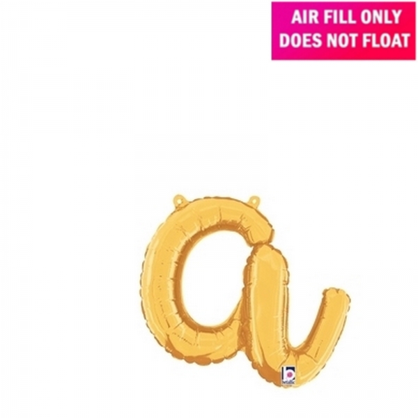 Script Letter Gold Balloon - Letter a balloons vancouver JC Balloon Studio