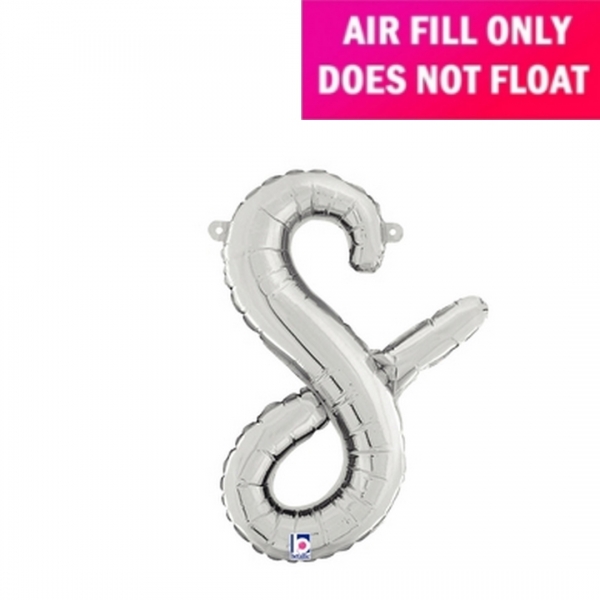 Script Letter Silver Balloon - Letter y balloons vancouver JC Balloon ...