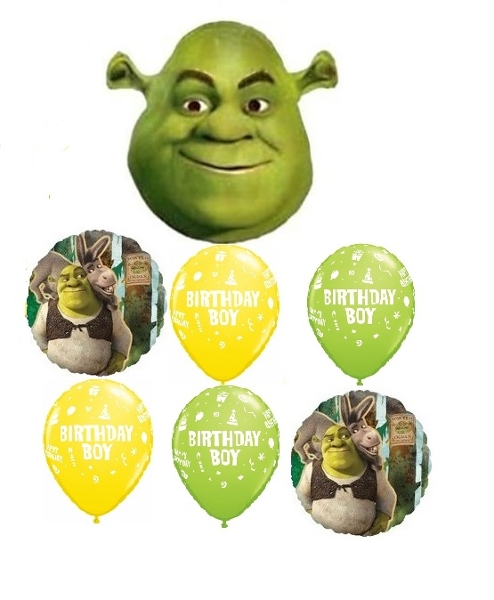 Shrek Birthday Bouquet 3 balloons vancouver JC Balloon Studio