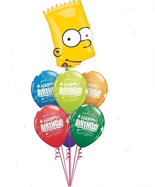 Simpsons Bart Bouquet 1 balloons vancouver JC Balloon Studio