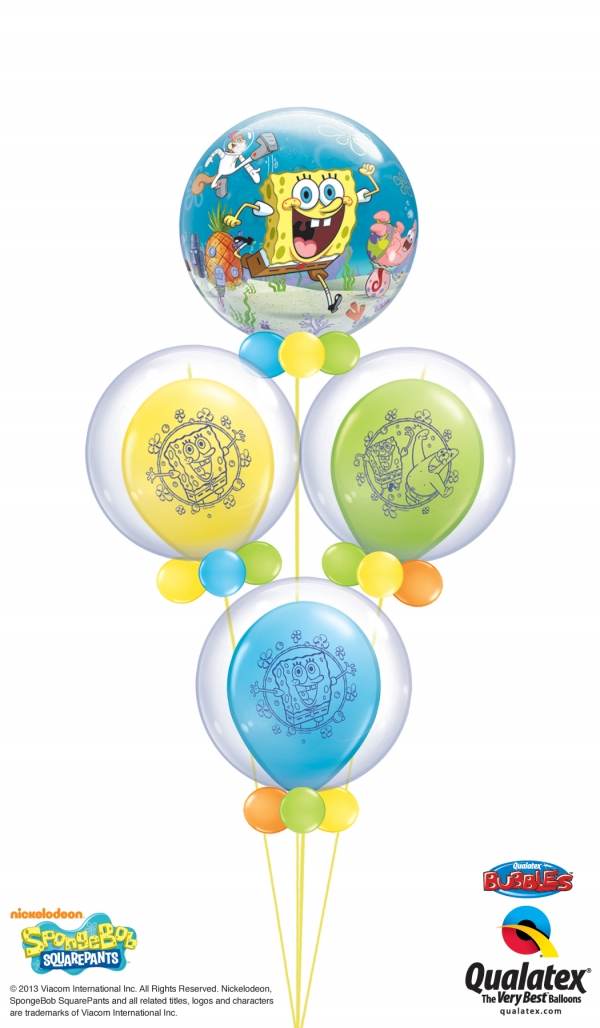 SpongeBob Bouquet 3 balloons vancouver JC Balloon Studio
