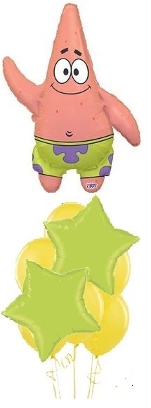 SpongeBob Patrick Bouquet 7 balloons vancouver JC Balloon Studio