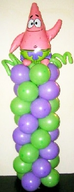 SpongeBob Patrick Column 10 balloons vancouver JC Balloon Studio