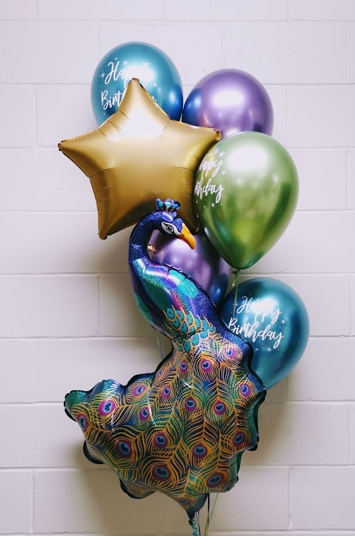 Star Peacock Bouquet & Butterfly Forest Stand Up balloons vancouver JC ...