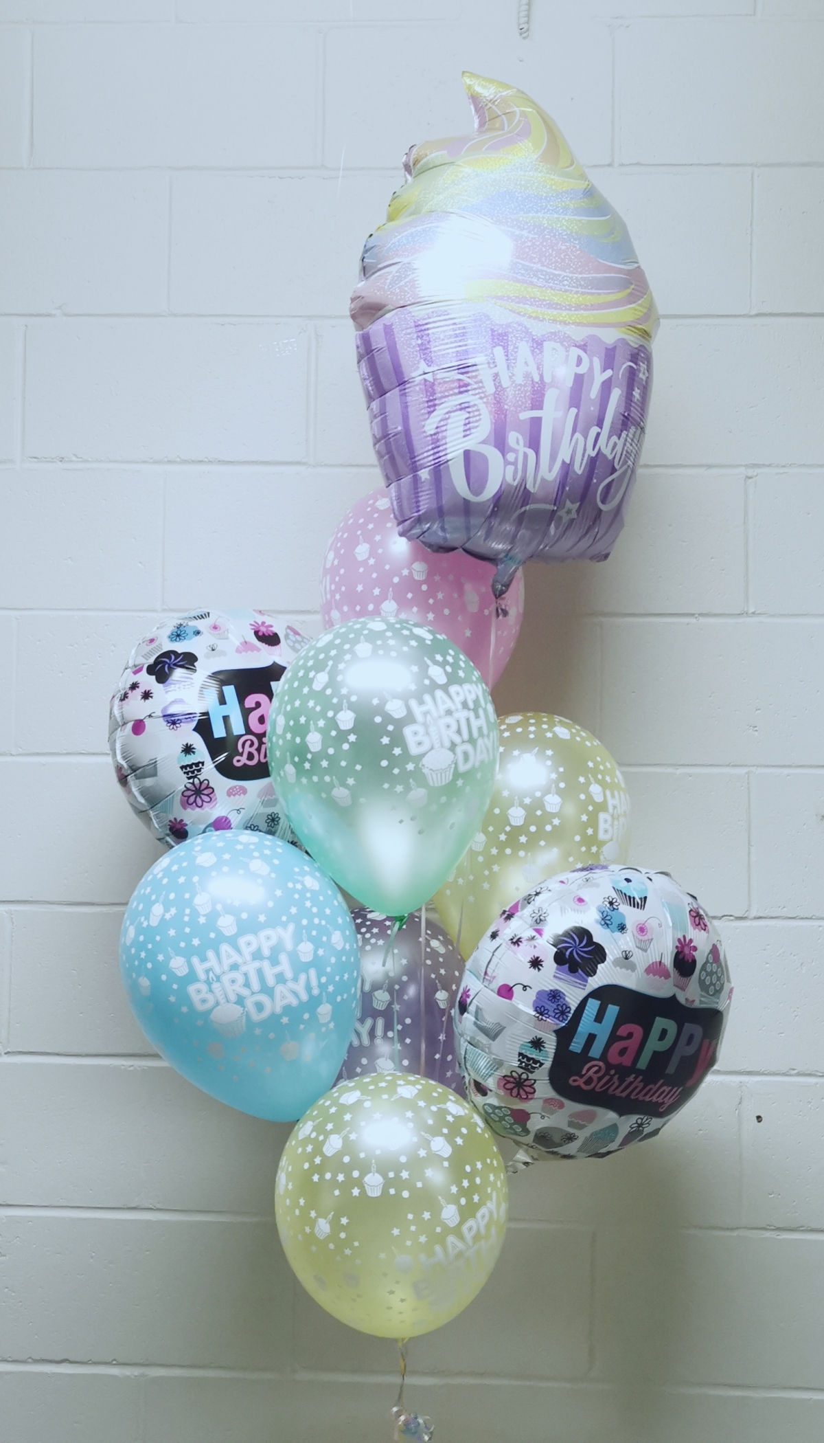 Sweet Birthday Cupcake Balloon Bouquet XL balloons vancouver JC Balloon ...