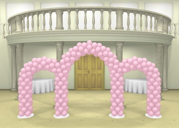 Wedding Cake Table Double Arch 82 balloons vancouver JC Balloon Studio