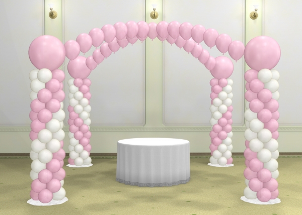 Wedding Cake Table Column Arch 18 balloons vancouver JC Balloon Studio
